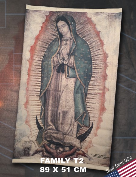 (Only USA) Replica Tilma of Our Lady of Guadalupe (T2 Family size - 89 ...